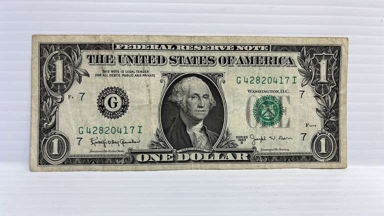 1963-D $1 Joseph in Barr Note, Barr was the shortest serving Secretary ...