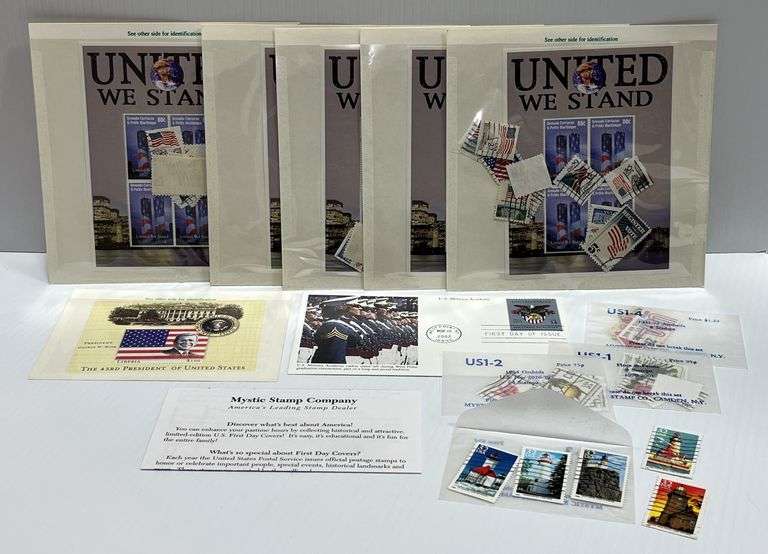 (5) World Trade Center commemorative stamp sheet, incudes: Concealed ...