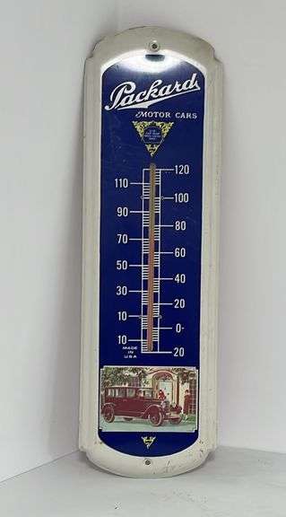 Older Packard motor cars thermometer, reproduction, 8 1/2" x 27", nice ...