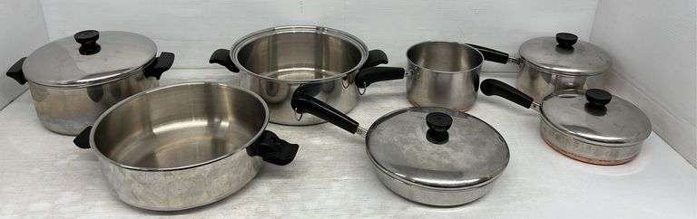 Revere Ware and cutco cookware, includes: 4 1/2-quart kettle with lid ...