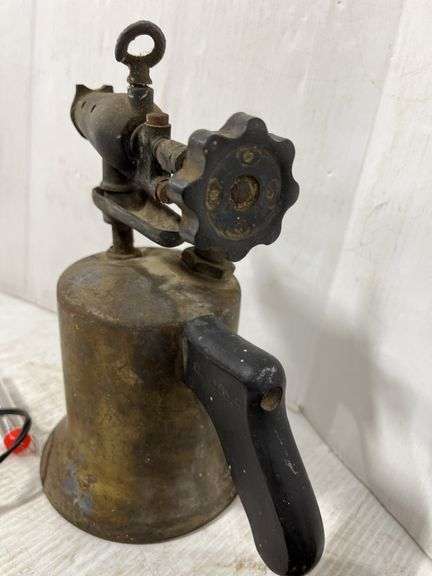 (3) Soldering items, include: Weller soldering gun, Antique brass blow ...