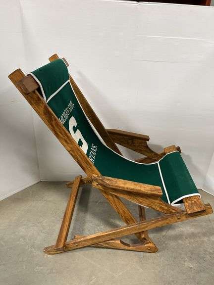 Michigan State Spartan sling chair, 20"W, excellent - Albrecht Auction ...