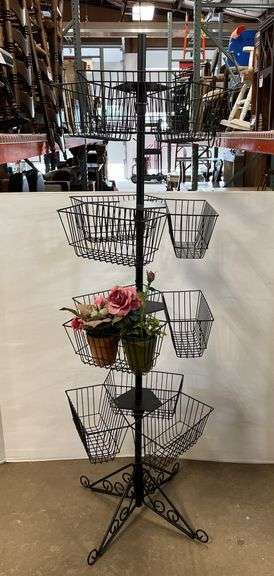 Commercial display rack, 68" x 25", very nice - Albrecht Auction Service