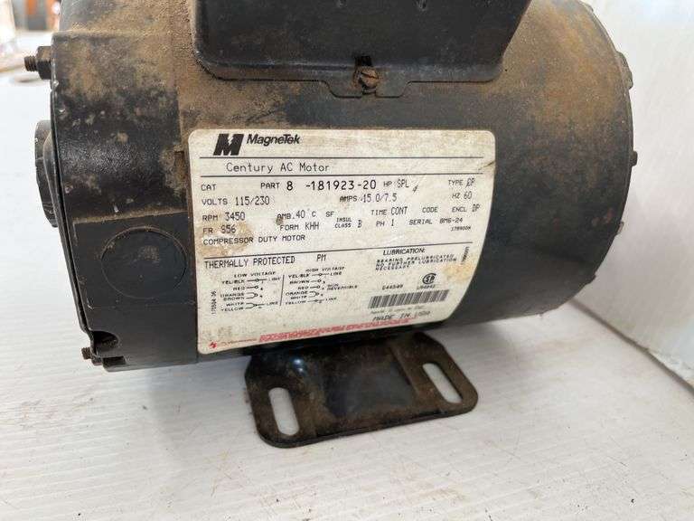 MagneTek electric motor air compressor, Part No. 8-181923-20 - Albrecht ...