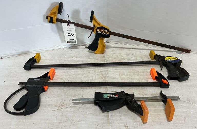 (4) Bar Clamps, Various Sizes - Albrecht Auction Service