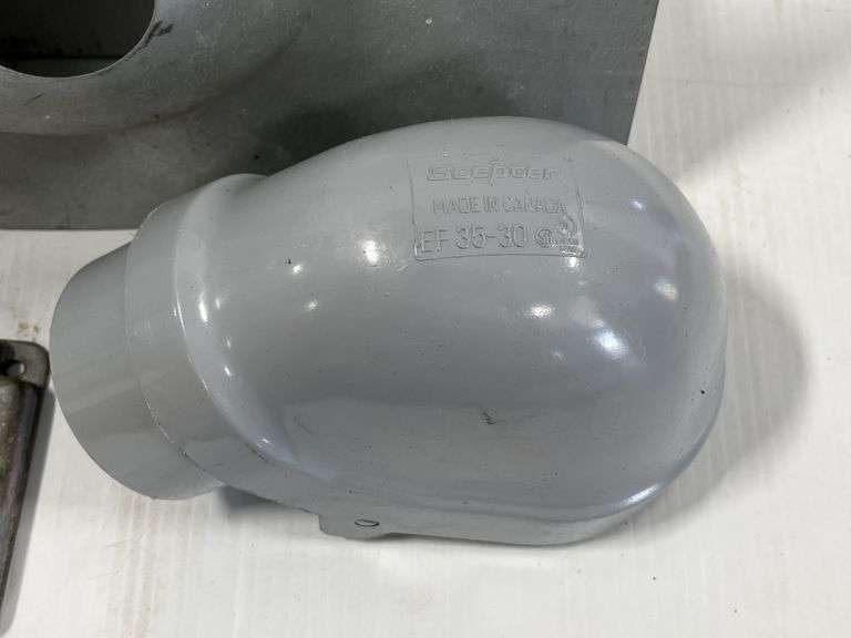 Assorted electrical 100 AMP meter, weather head, and roof flashing ...