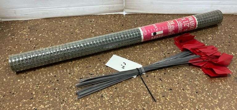 Hardware Cloth; 1/2" x 1/2" Roll of Galvanized Screen, 3'W x 5'L; Flag ...