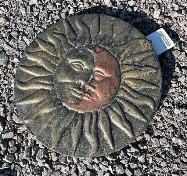 Concrete Sun, approx. 16"W x 16"L x 1 1/2"H, fair - Albrecht Auction ...
