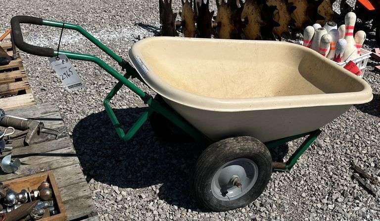 Pull behind wheelbarrow, needs work - Albrecht Auction Service