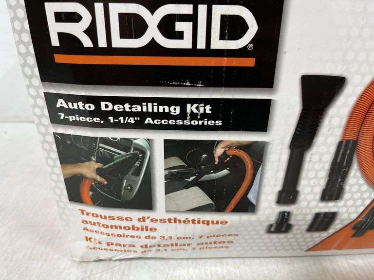 RIDGID car detailing kit for wet/dry shop vac, includes: 1 1/14" x 10 ...