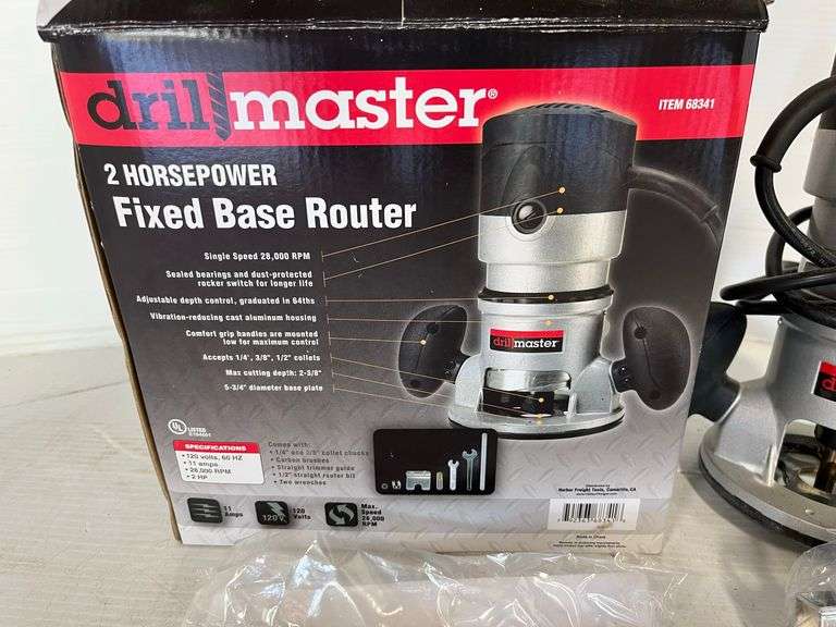 Drill Master 2 HP Fixed Base Router with Original Box, works great ...