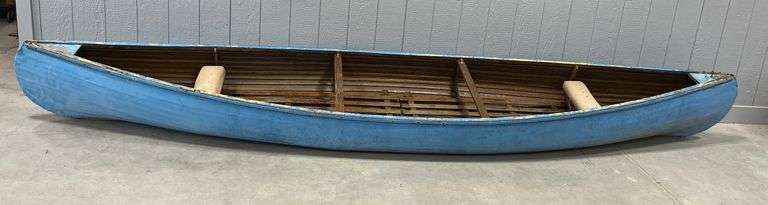 Trailcraft canoe, built from a kit in the 1960s, fiberglass over canvas ...