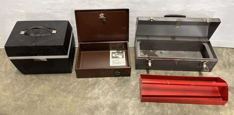 Sears Craftsman 6520 hip roof steel toolbox with tray, metal toolbox ...