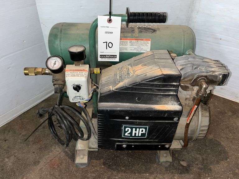 Hitachi 2 HP Air Compressor - Albrecht Auction Service