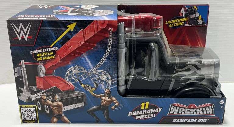WWF Wrestling Wrekin Rampage Rig WWE, 18"L, mint in sealed box ...
