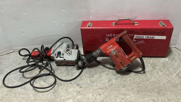 Heavy duty Milwaukee sawzall, needs chuck; Milwaukee hole hawg; HIlti ...