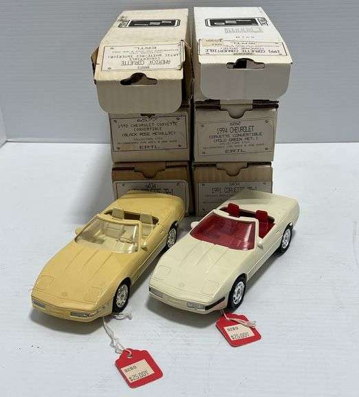 (6) Original ERTL Dealership Corvette promo car models, include: 1990 ...