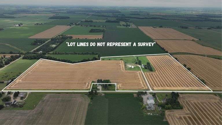 Approx. 57.58 Acres +/- of tiled farm land including a 1 1/2 story farm ...