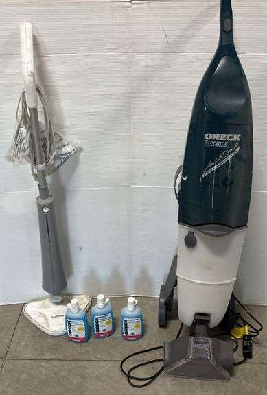 Oreck Steemer carpet cleaner with solution and steam mop, used ...