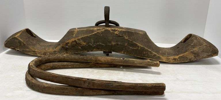 Antique ox yoke wall hanger for shop, mancave, or house, 48"L ...
