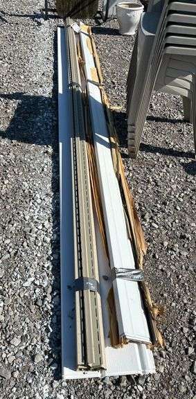 3-Pieces of white 10" vinyl soffit, 10-pieces, sand color vinyl J ...