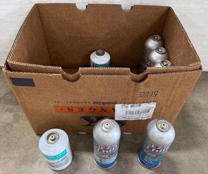 (7) Cans 14oz. EZ Chill R134a refrigerant, with sealer, (2) 12oz. cans ...