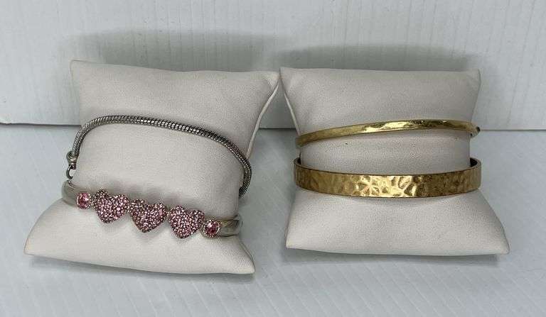 (4) Name Brand bracelets, assorted sizes, styles, and widths; Except ...