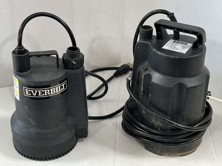 (2) Sump pumps, great - Albrecht Auction Service