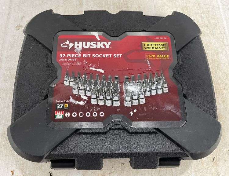 Husky 37-piece bit socket set, 3/8" drive for slotted, phillips, torx ...
