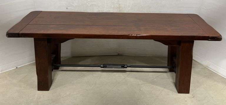 Amish made cherry wood bench, 48"L - Albrecht Auction Service