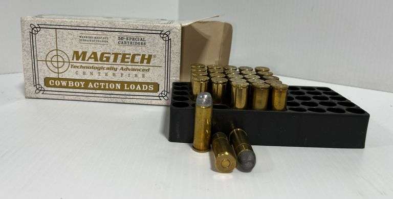 (26) Rounds of 45 caliber center fire, cowboy action loads, MAGTECH ...