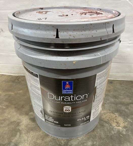 5-Gallon Sherwin Williams duration exterior paint - Albrecht Auction ...