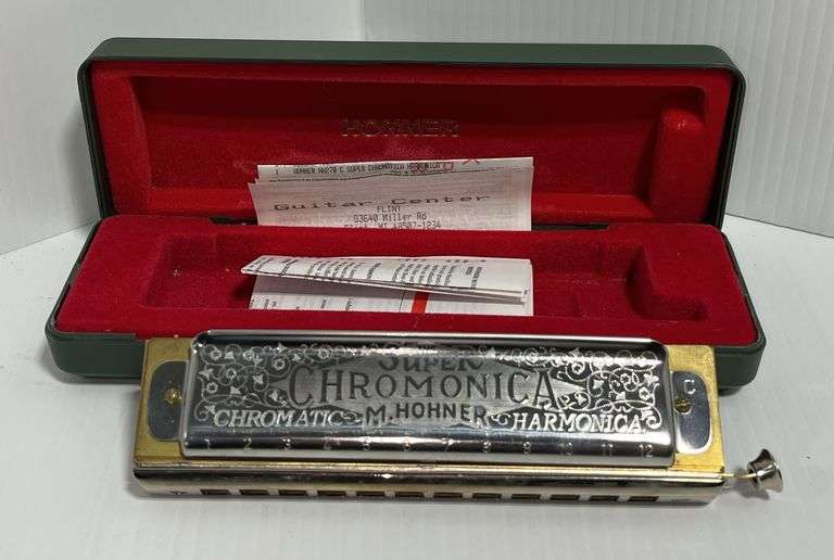 Super Chromonica chromatic M. Hohner 270 harmonica "Key of C", has felt ...