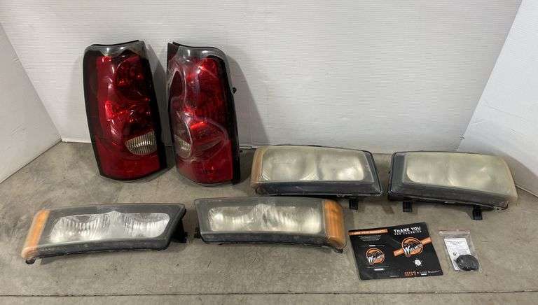 Early 2000s Chevy pickup headlights and tail lights - Albrecht Auction ...