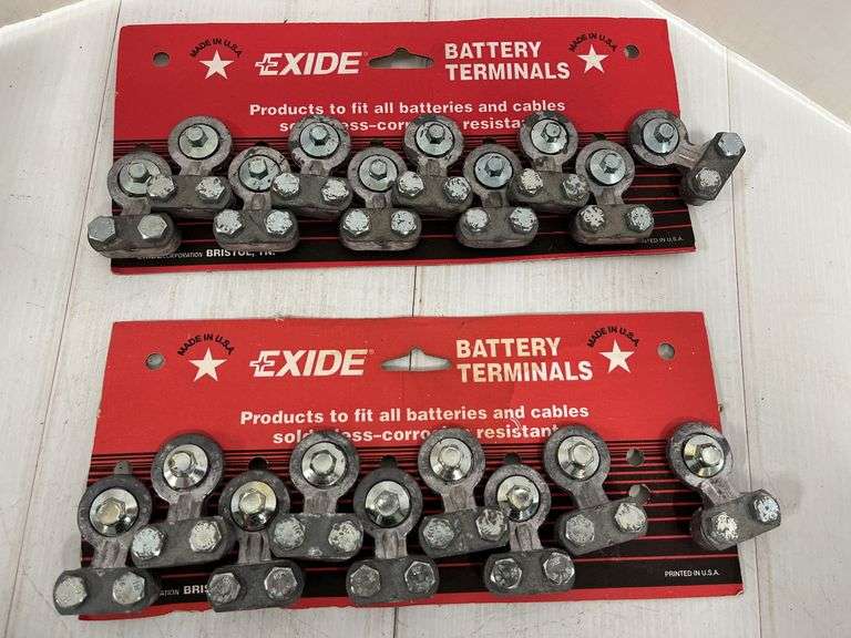 (19) Exide side mount battery cable ends, new - Albrecht Auction Service