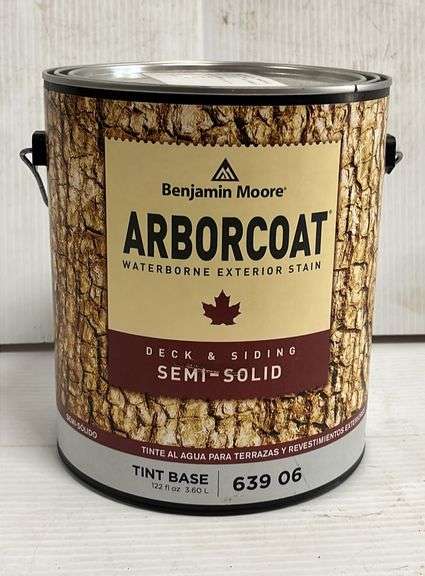 Full gallon of Benjamin Moore Arborcoat semi-solid waterborne exterior ...