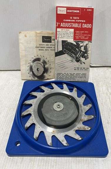 Craftsman 16-tooth carbide tipped, 7" adjustable Dado blade, No. 9-3263 ...