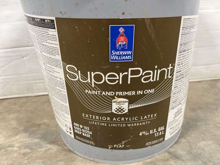 5-Gallon Sherwin Williams paint, mistint, new - Albrecht Auction Service