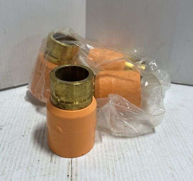 (4) TFP blazemaster 1 1/2" grooved adapter brass insert, new - Albrecht ...