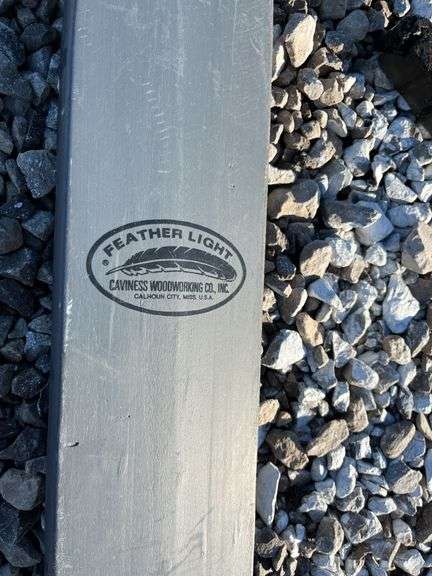 Pair of Feather Light wood boat oars with metal oar locks, 83"L, made ...