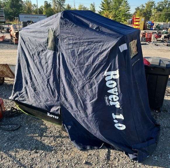 One man Shappell Rover 1.0 flip-over shanty with towing bar or rope to ...