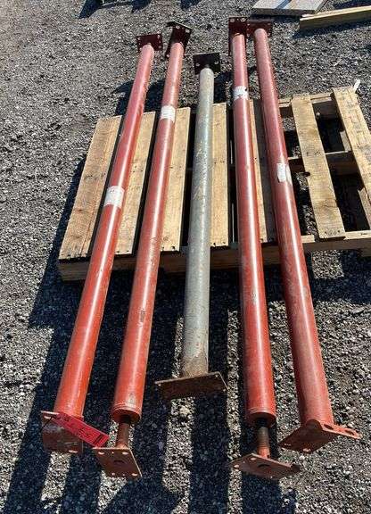 (5) Basement jack posts, adjustable, includes: 4- Red, 8'; 1- Gray, 73 ...
