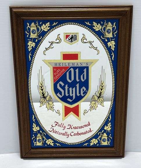 1983 Heileman's old style beer bar mirror, made in Germany, approx. 15 ...