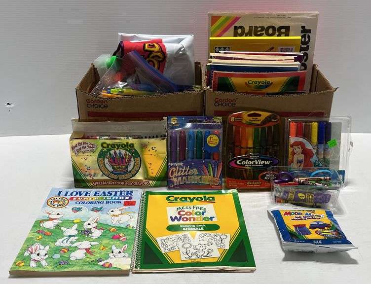 Crayola Box bundle of fun aquadoodle map, (3) large boxes of crayons ...