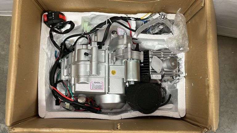 125cc Engine 3-speed electric start semi-auto motor with reverse for ...