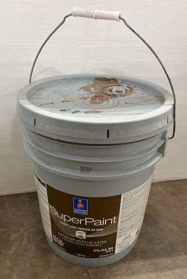 5-Gallon Sherwin Williams Super Paint exterior, new, mistint - Albrecht ...