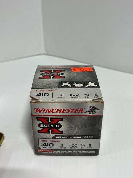 (46) Rounds Winchester 410 3" No. 6 shot steel shot, 1- box full of 25 ...