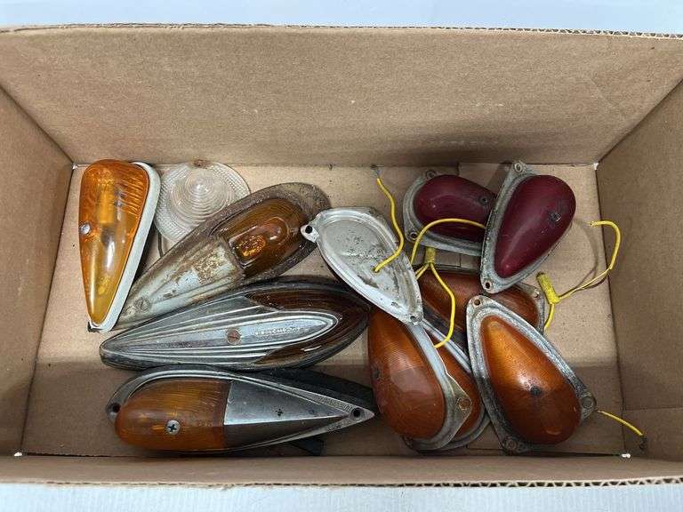 (16) Vintage original trailer/boat/camper/truck teardrop marker lights ...