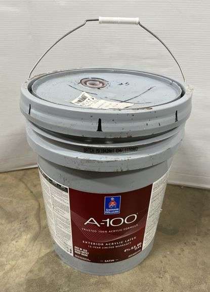 Sherwin Williams 5-gallon A100 exterior paint, new, mistint - Albrecht ...