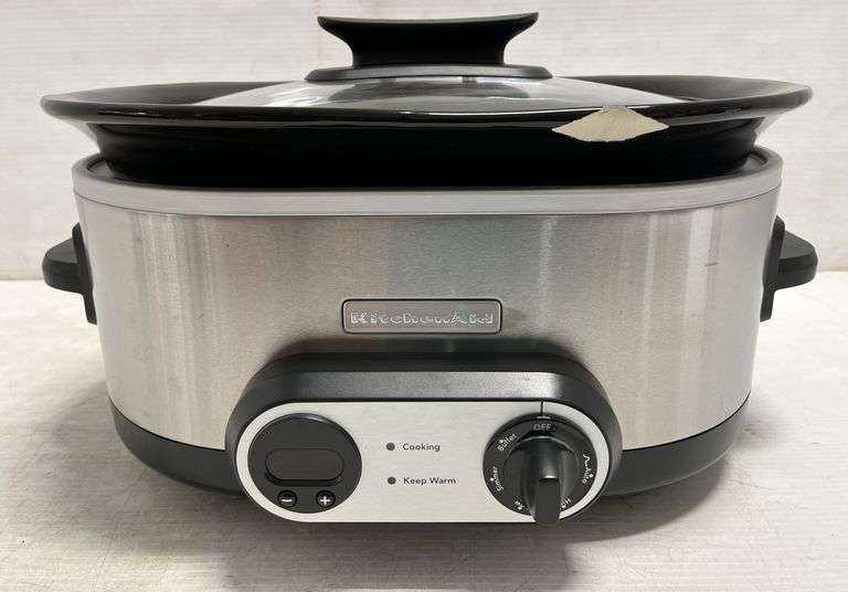 KitchenAid slow cooker, model KSC700550, 16"W, works well, chip in ...
